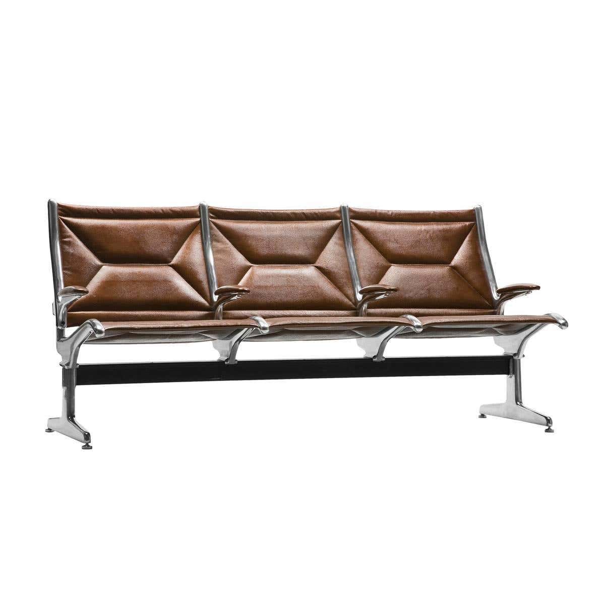 Eames for Herman Miller Tandem Sling Bench in Copper Edelman Leather ...